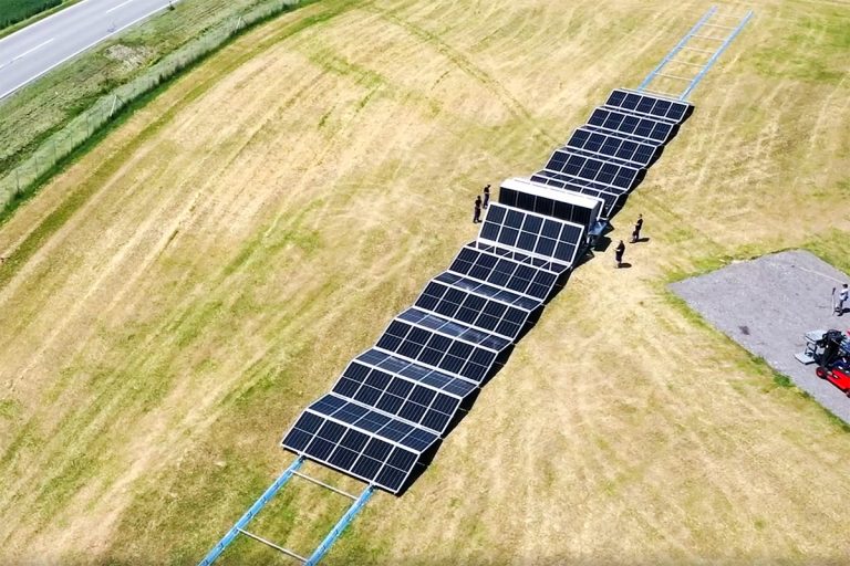 Mobile solar containers provide solar power anytime, anywhere