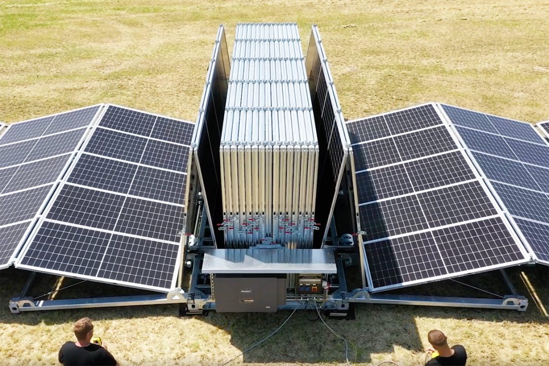 Mobile solar containers provide solar power anytime, anywhere