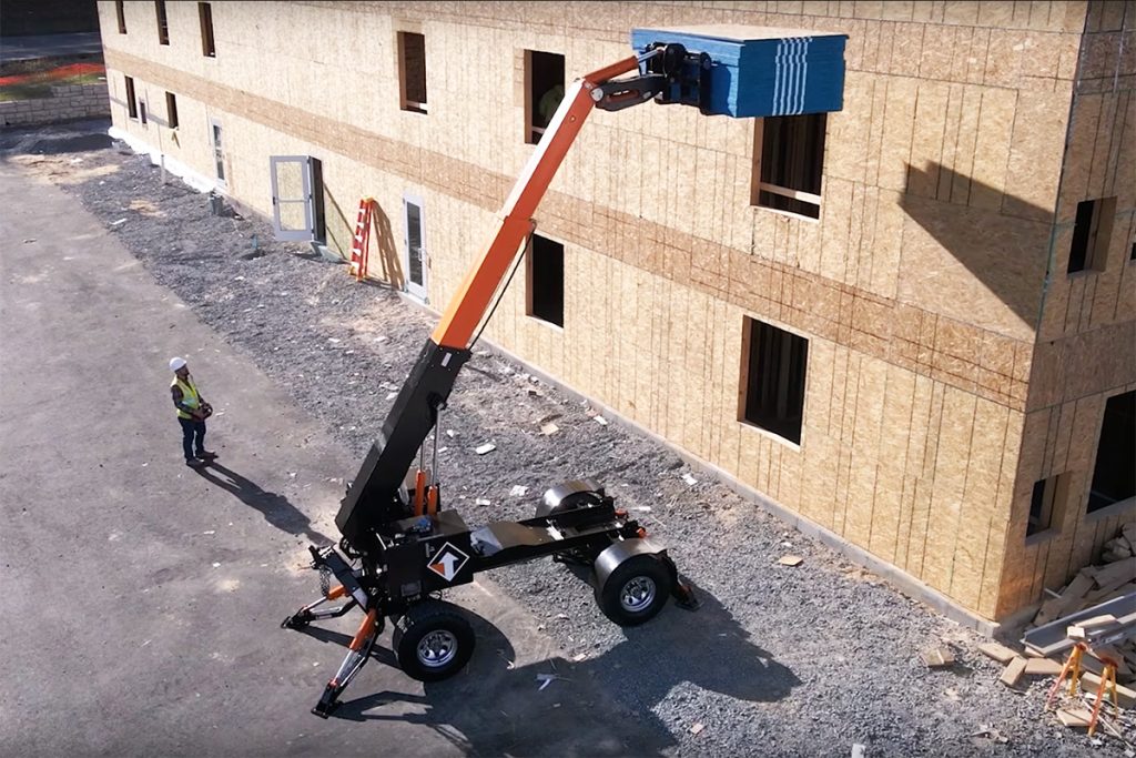 Equipter 7000 is a towable telescopic boom and debris container