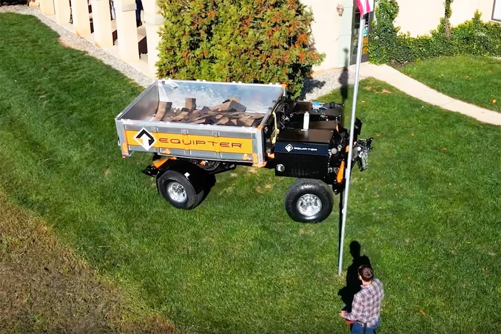 Equipter 7000 is a towable telescopic boom and debris container