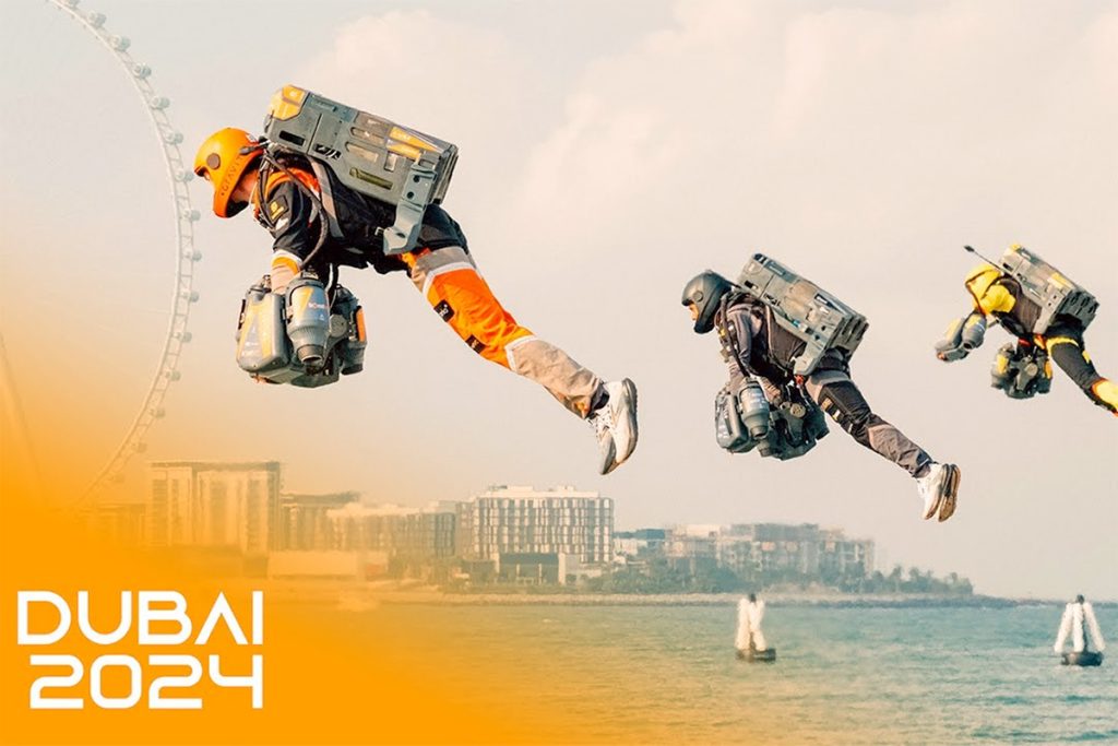 Pilots turn into ‘Iron Man’ in world’s first jet suit race in Dubai