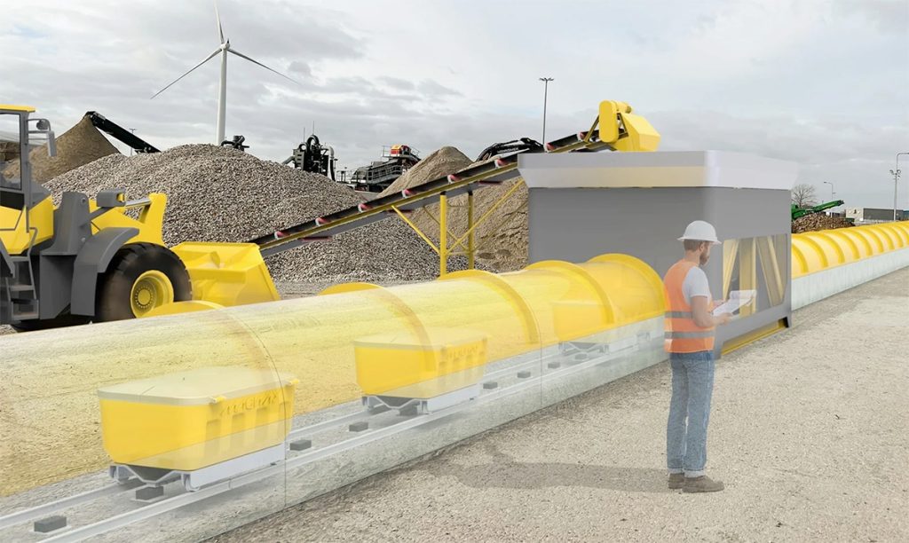 Magway uses linear magnetic motors to shuttle delivery pods through pipes