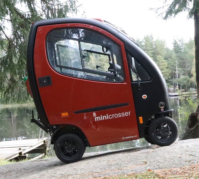 Mini Crosser X-CAB is an all-terrain mobility scooter for the Nordic ...