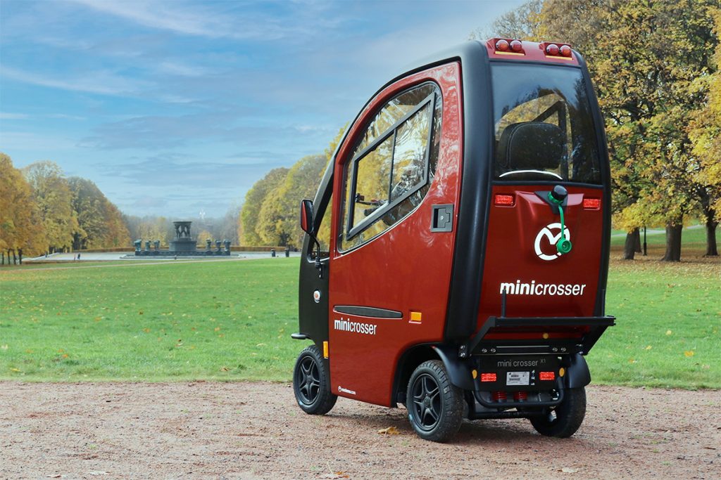 Mini Crosser X-CAB is an all-terrain mobility scooter for the Nordic ...