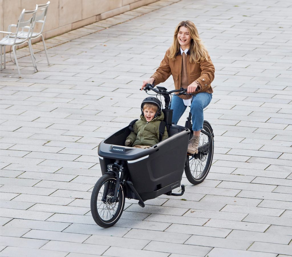 Cargo One front loader ebike offers a cozy ride for your little ones