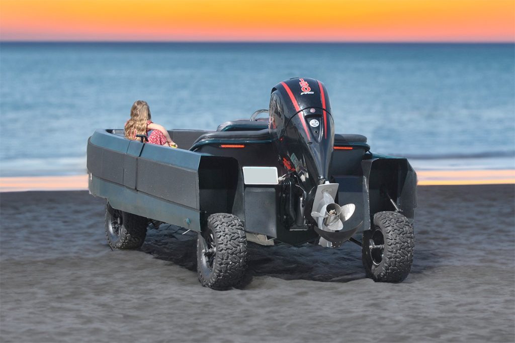 Sleek neighborhood cruiser transforms into an impressive 18-foot boat