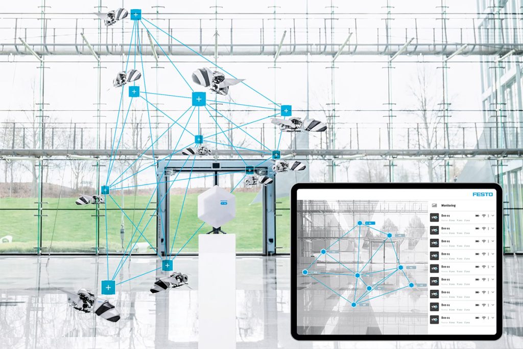 Harmony in flight: Robot bees achieve collision-free swarming