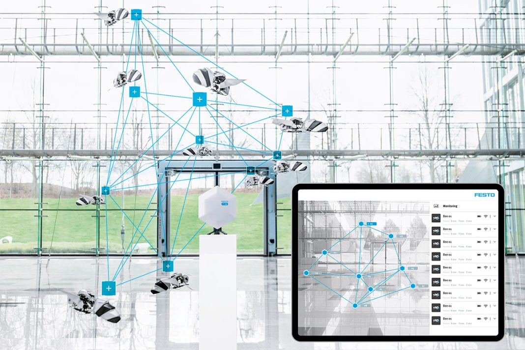 Harmony in flight: Robot bees achieve collision-free swarming
