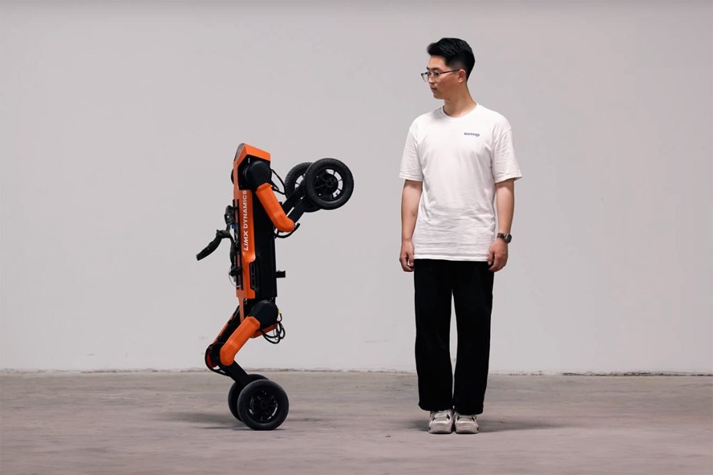 W1 quadruped robot can now stand and walk upright