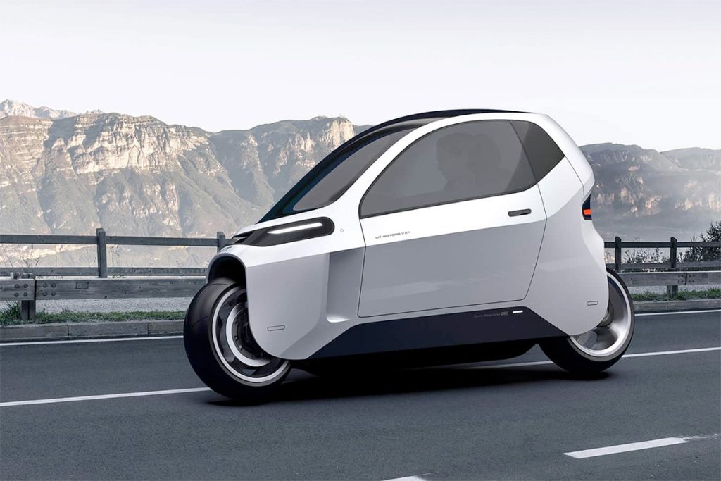 Lit Motors' AEV is a self-balancing, fully-enclosed electric motorcycle