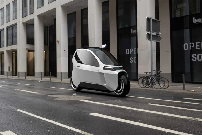 Lit Motors' AEV is a self-balancing, fully-enclosed electric motorcycle