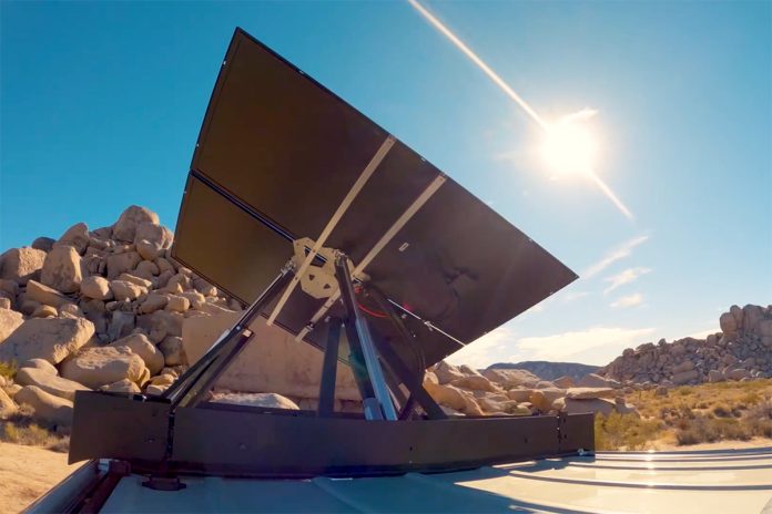 Smart solar panel for RVs auto-tracks the sun, doubling off-grid power