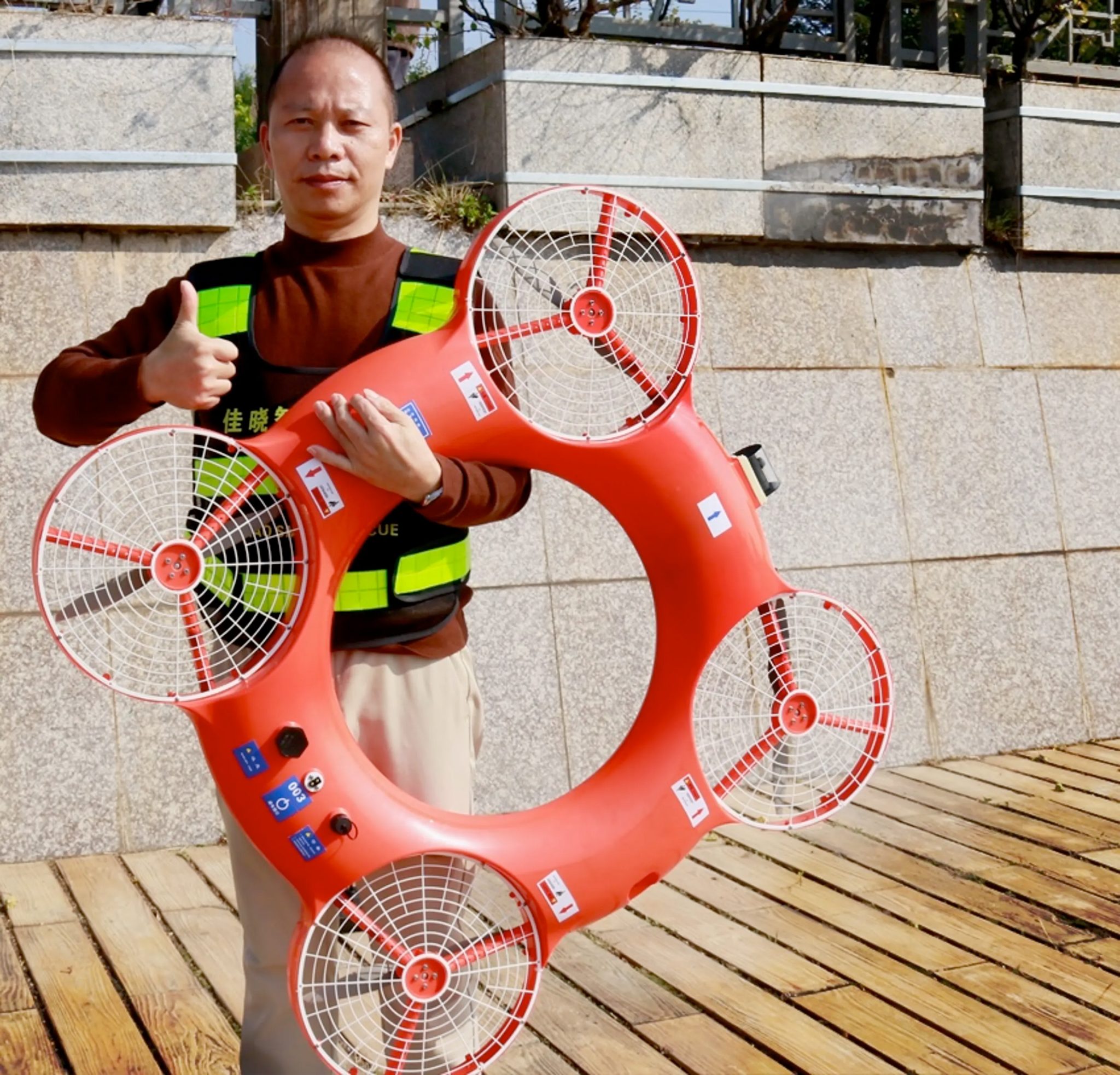 Enhancing water rescue operations with the TY-3R flying lifebuoy drone