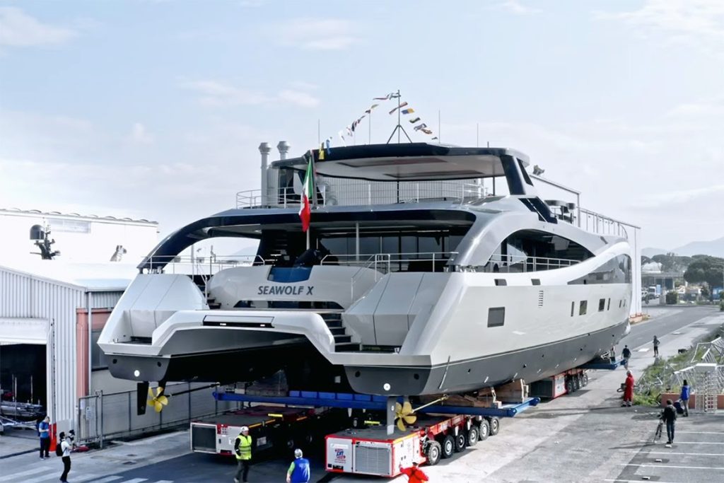 Hybrid-electric catamaran resembles a sports car on water