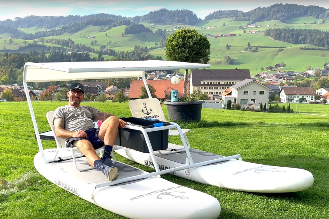 Supmaran: Use as two stand-up paddleboards or combine into a catamaran