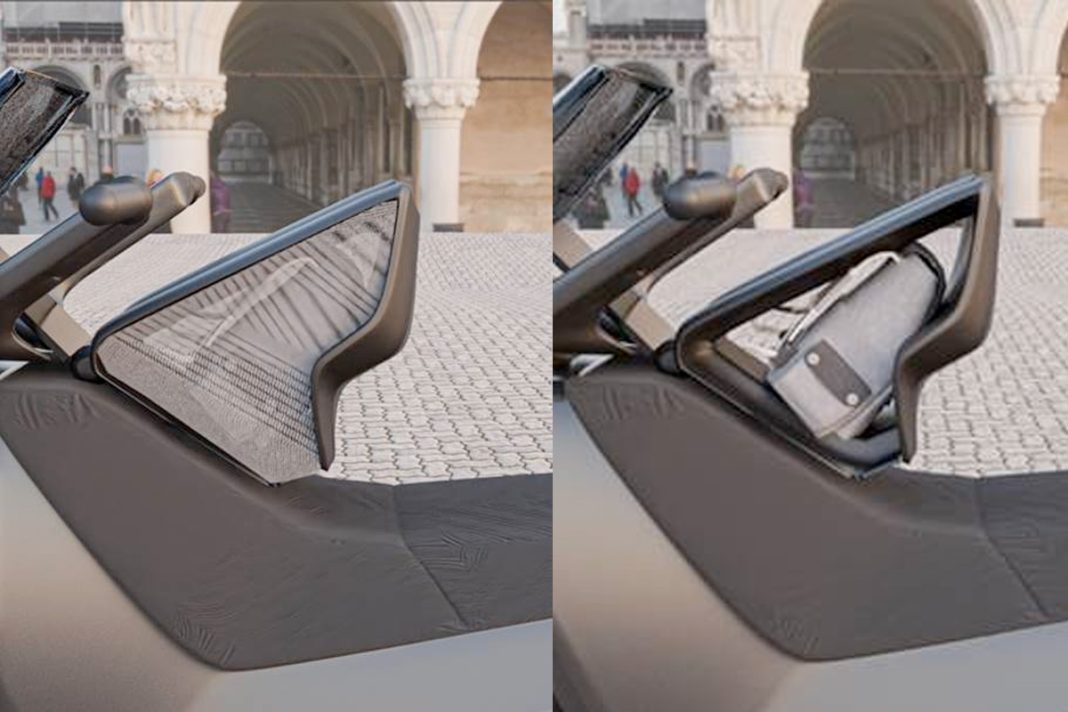 Tilting EV uses counterweights to prevent toppling