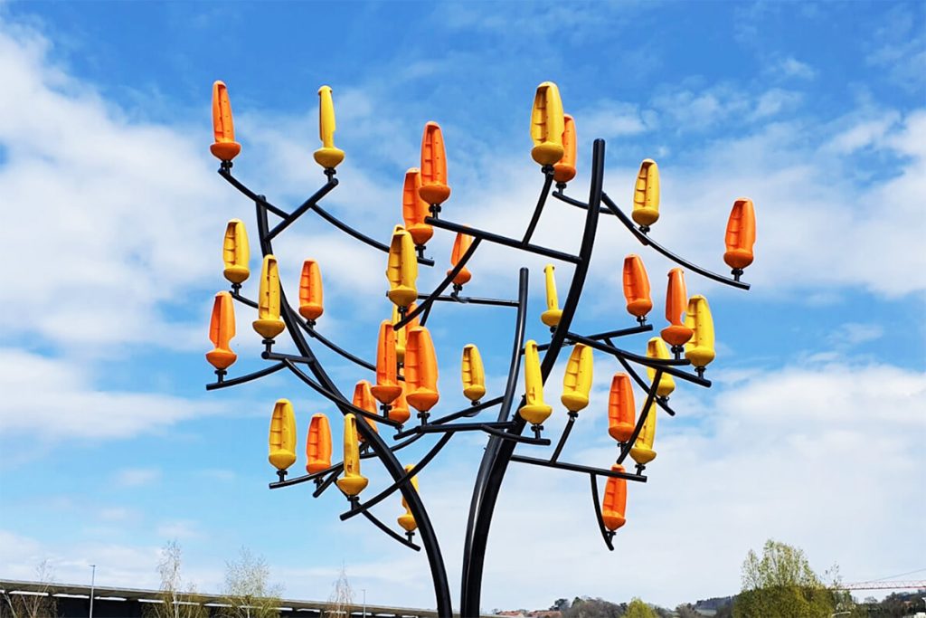 ‘Wind Tree’ with micro turbines for green energy in tight urban spaces