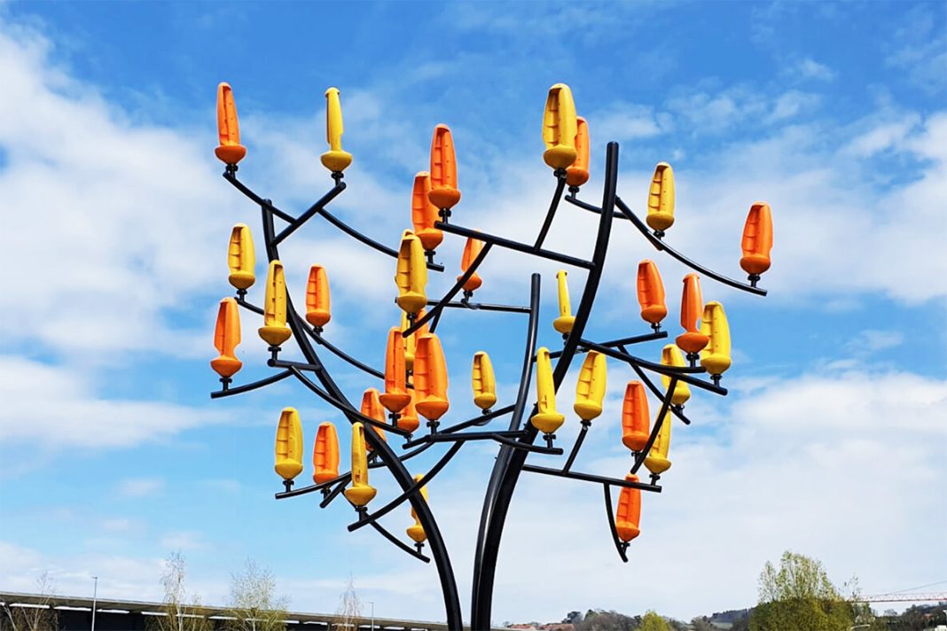 ‘Wind Tree’ with micro turbines for green energy in tight urban spaces