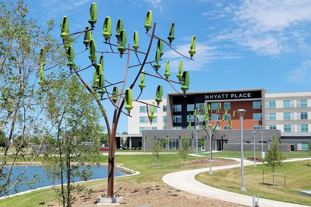 ‘Wind Tree’ with micro turbines for green energy in tight urban spaces