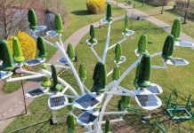 The Wind Tree silently generates electricity from gentle breezes