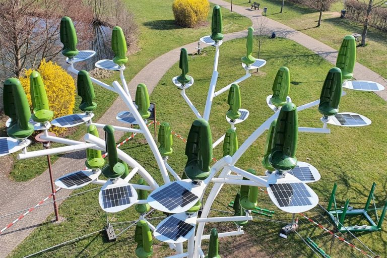 ‘Wind Tree’ with micro turbines for green energy in tight urban spaces