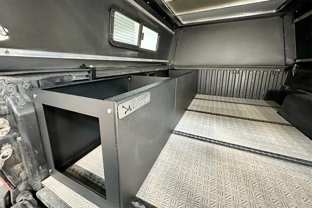 Truck camping system transforms Toyota Tacoma into a modular camper van