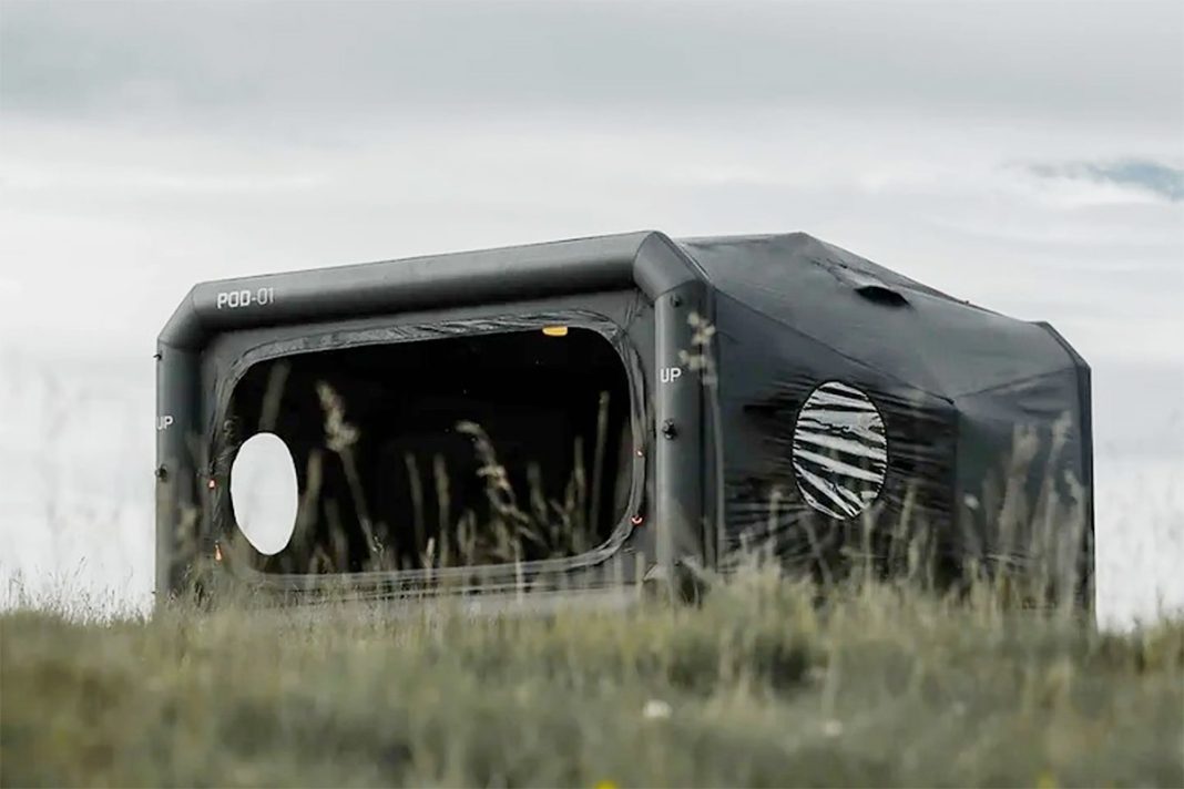Inflatable house offers easy and spacious shelter for campers