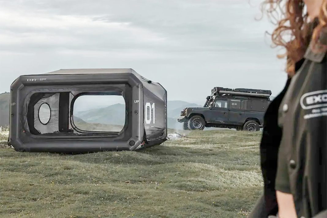 Inflatable house offers easy and spacious shelter for campers