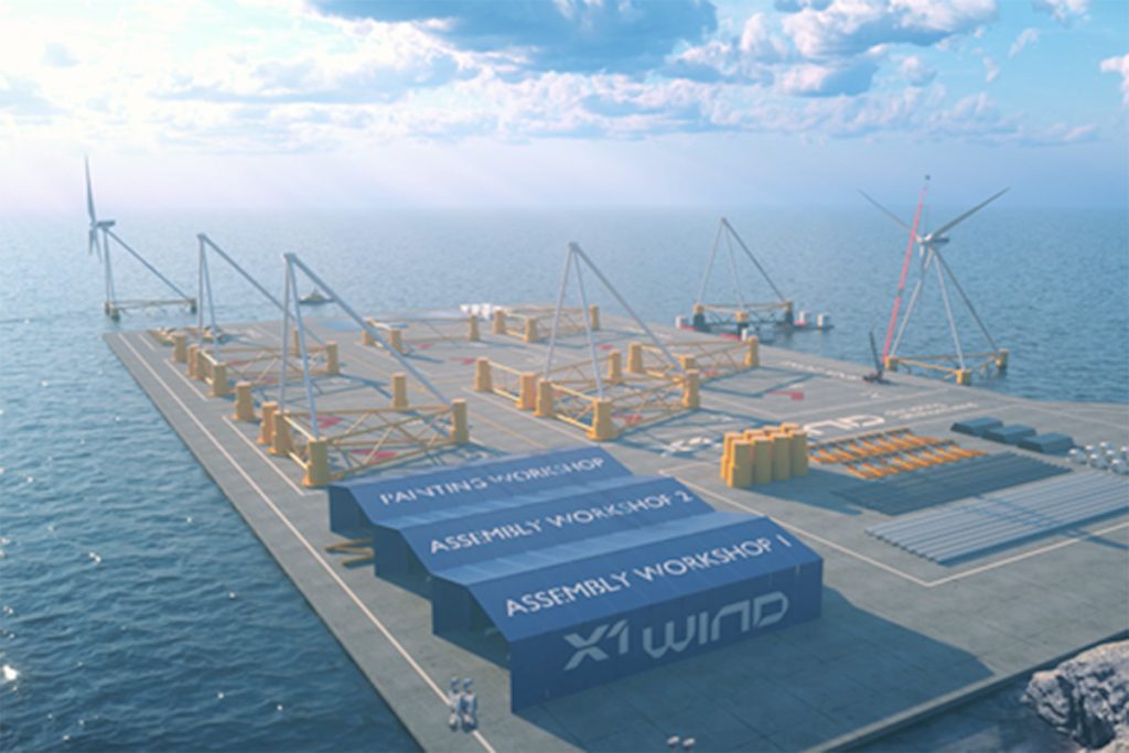 Offshore wind turbine adapts to wind direction like a weathervane