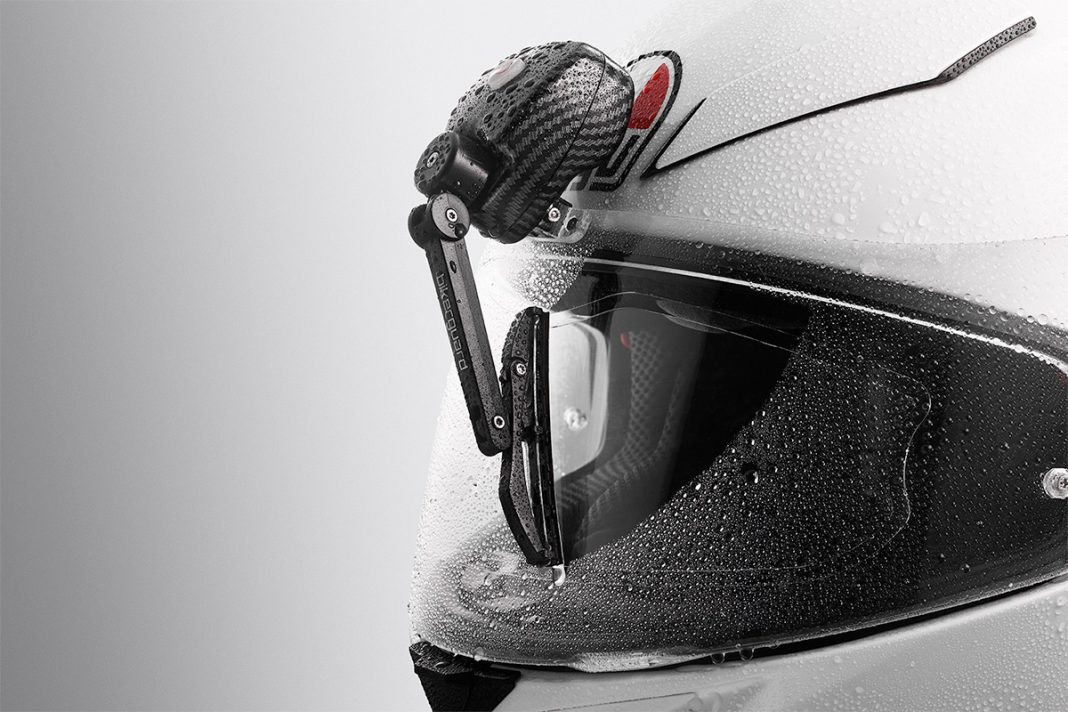 Mini electric wiper for helmet aims to make your rainy ride safer