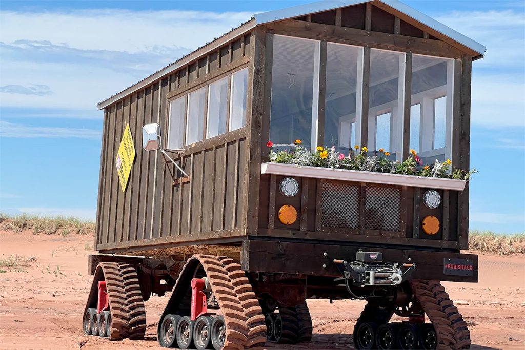 Rubishack: A motorized tiny house built for adventure