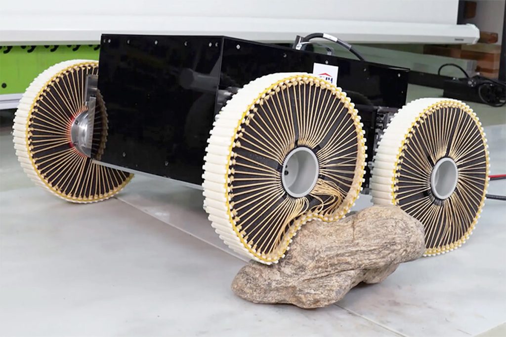Shape-shifting wheel enhances mobility across rough terrains