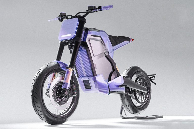 DAB 1α electric motorcycle goes purple, inspired by Nintendo’s Atomic ...