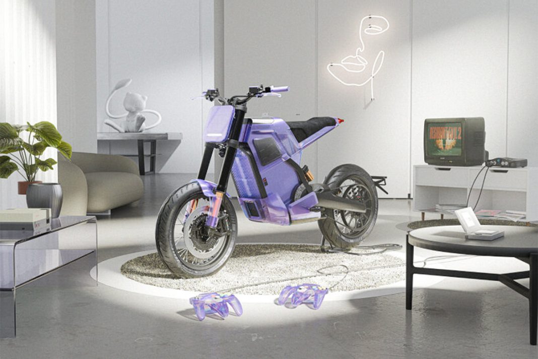DAB 1α electric motorcycle goes purple, inspired by Nintendo’s Atomic ...