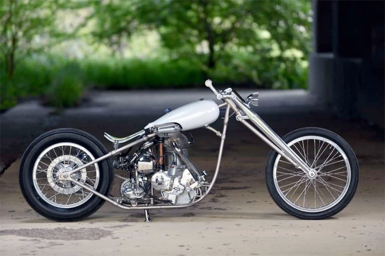 Unique 1,700cc single-cylinder chopper requires a kickstart