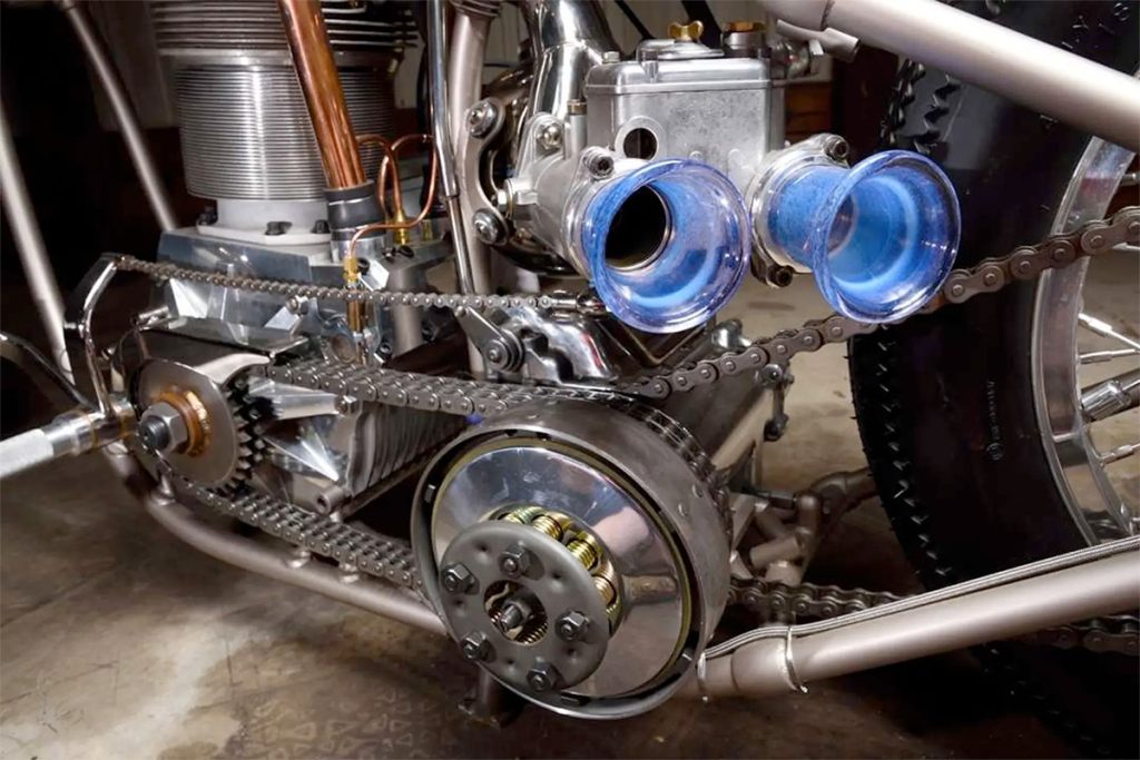Unique 1,700cc single-cylinder chopper requires a kickstart