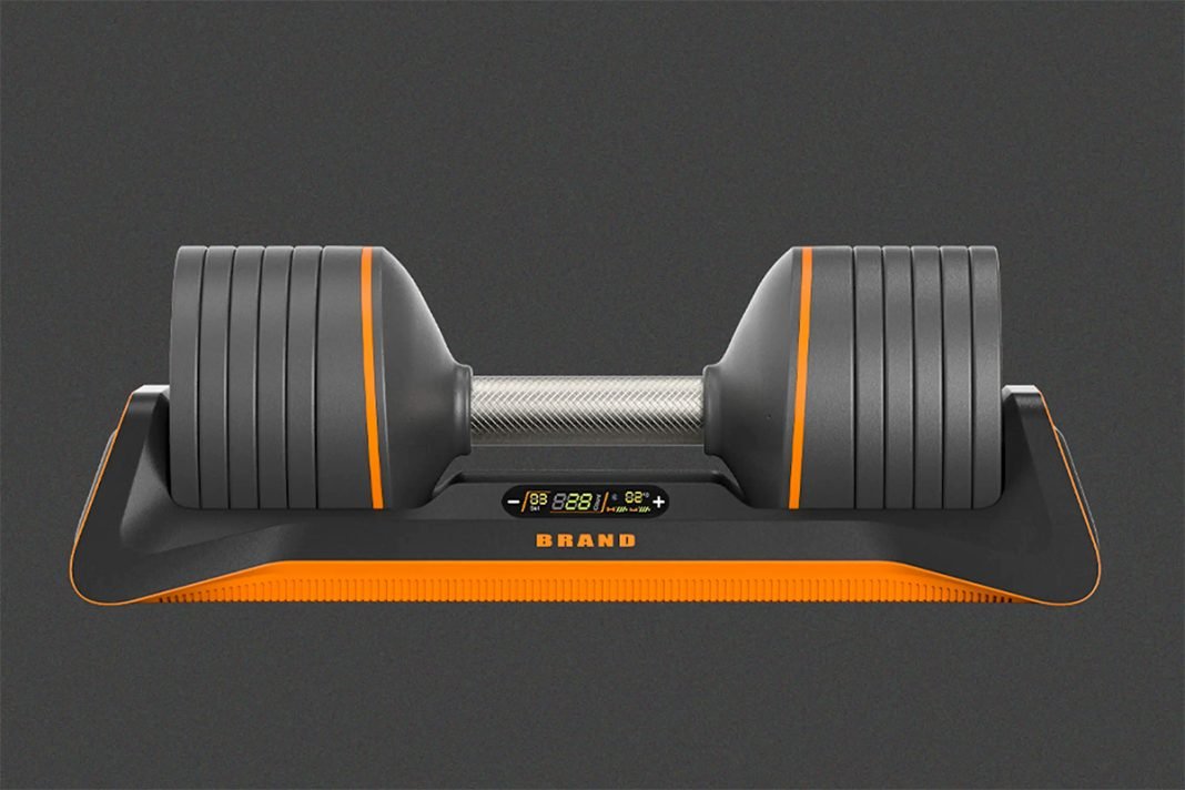 Smart dumbbells with one-button weight changing