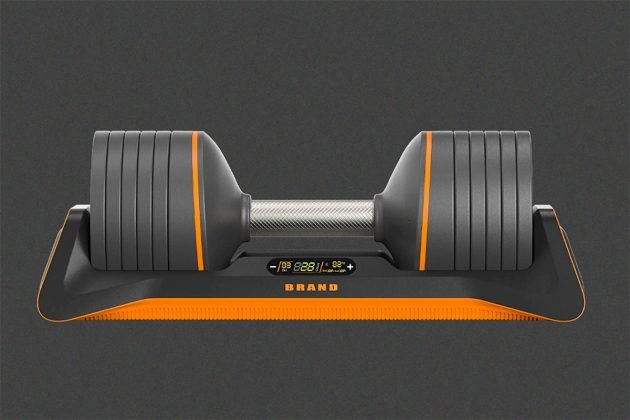 Smart dumbbells with one-button weight changing