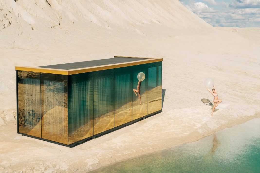 $250K golden tiny house offers a luxury twist on the small living movement