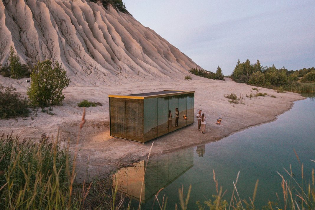 $250K golden tiny house offers a luxury twist on the small living movement