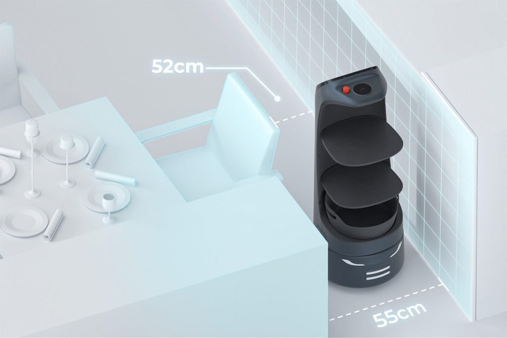 Smart delivery robot can greet customers, display ads, and navigate ...