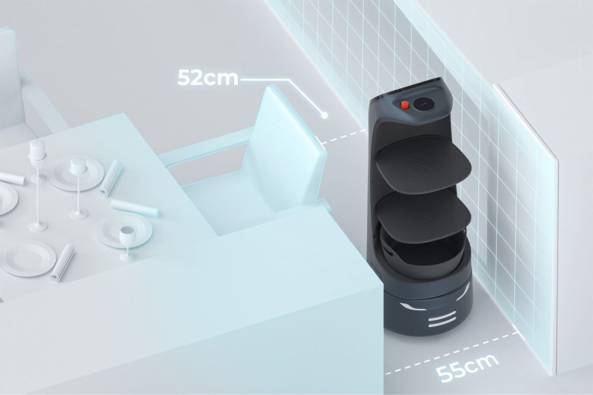 Smart delivery robot can greet customers, display ads, and navigate ...