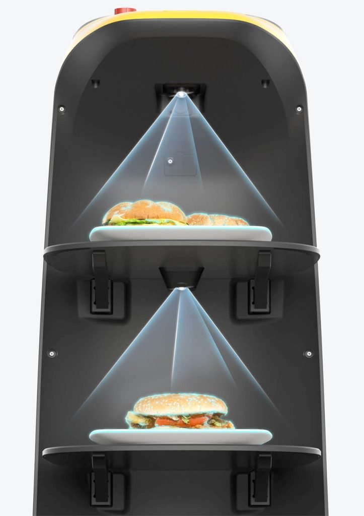 Smart delivery robot can greet customers, display ads, and navigate ...