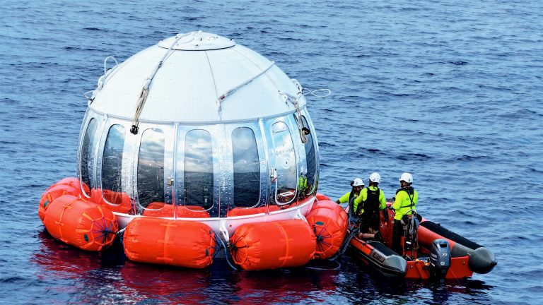 Sightseeing capsule completes first flight to the edge of outer space