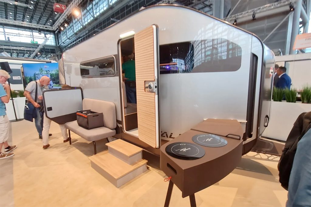 Air-expandable camping trailer is a sleek masterpiece