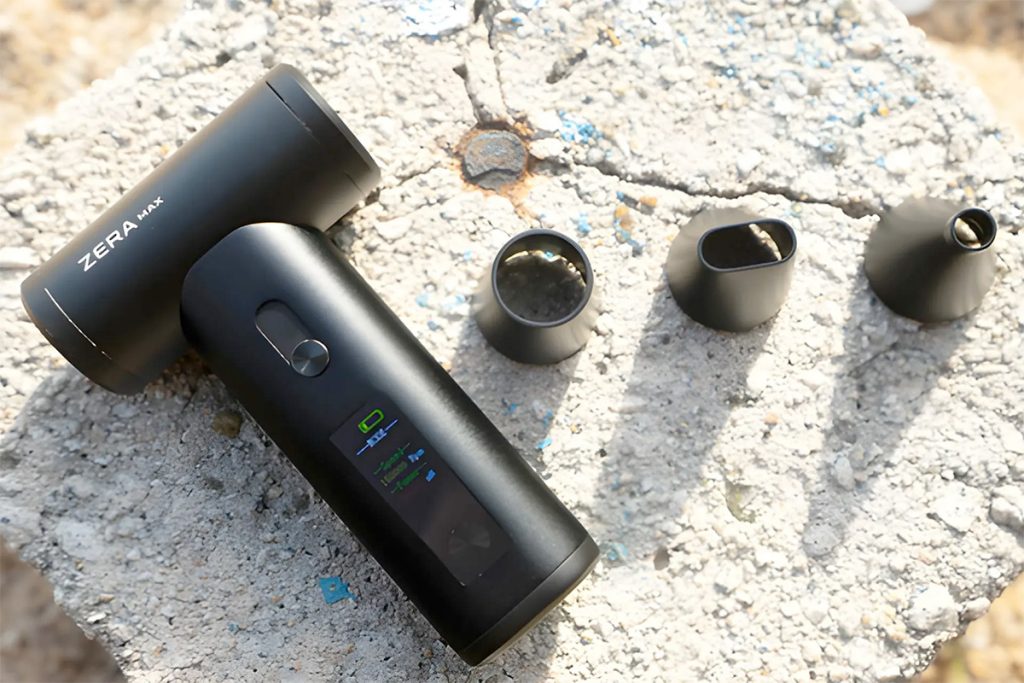 Camping fan cools, vacuums, dusts, and inflates at 150,000 RPMs