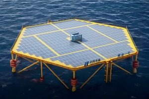 Wave-resistant solar platform for offshore energy potential