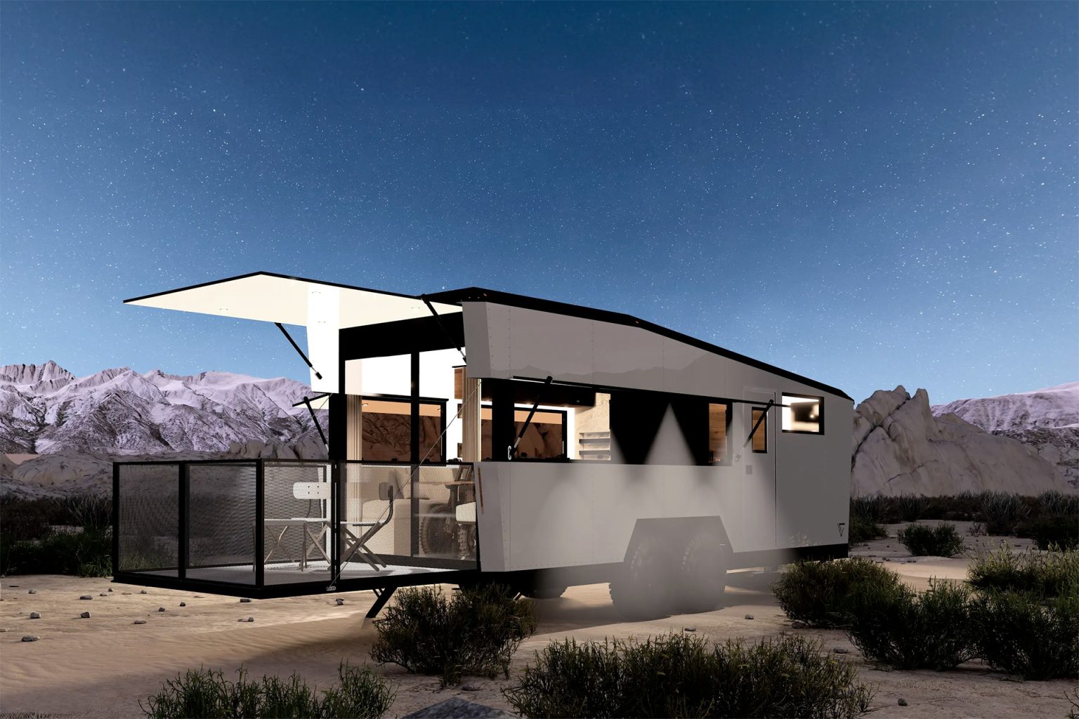 Transforming RV elevates Cybertruck's camping potential