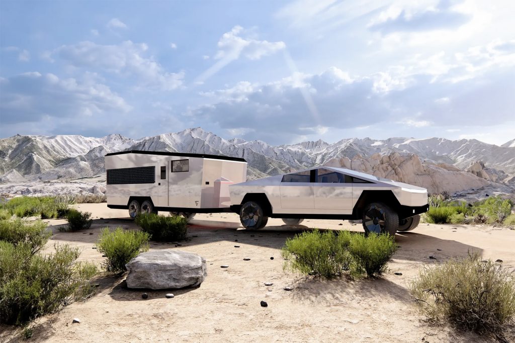 Transforming RV elevates Cybertruck's camping potential