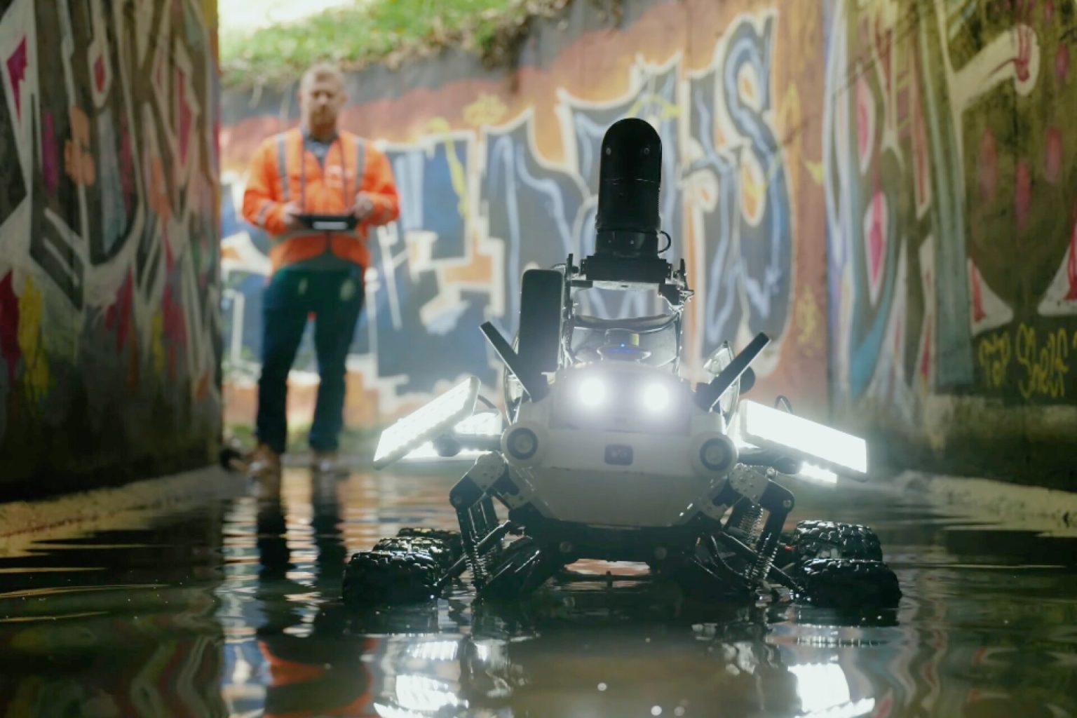New six-wheeled robot provides safer culvert inspection alternative